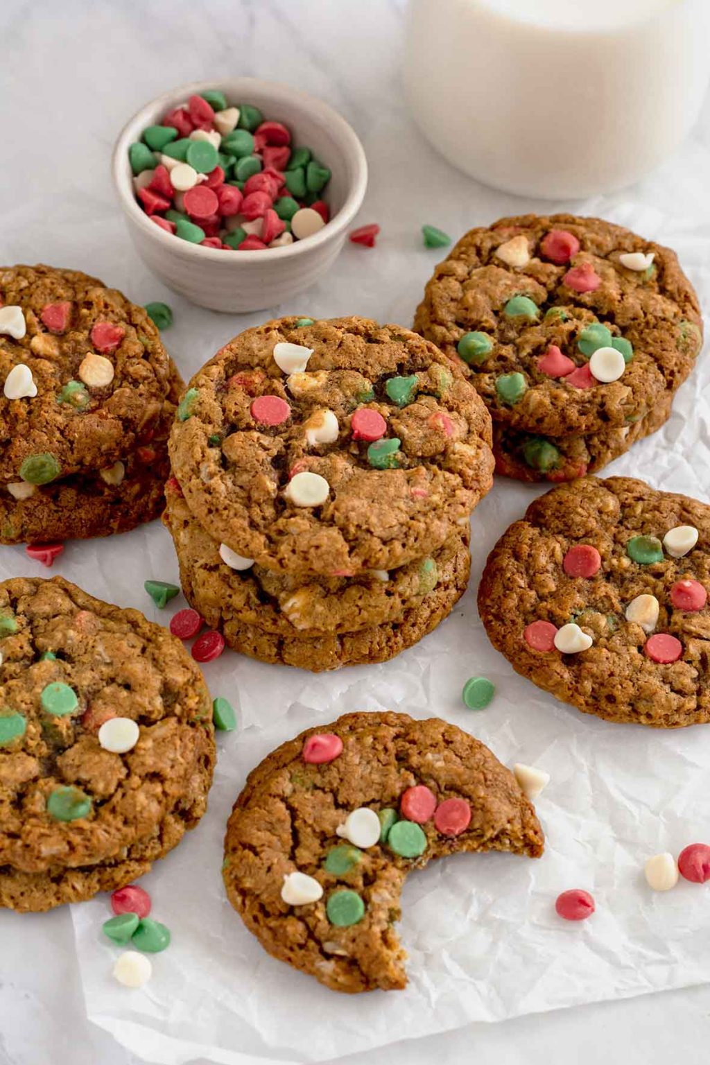 White Chocolate Gingerbread Oatmeal Cookies - Culinary Cool
