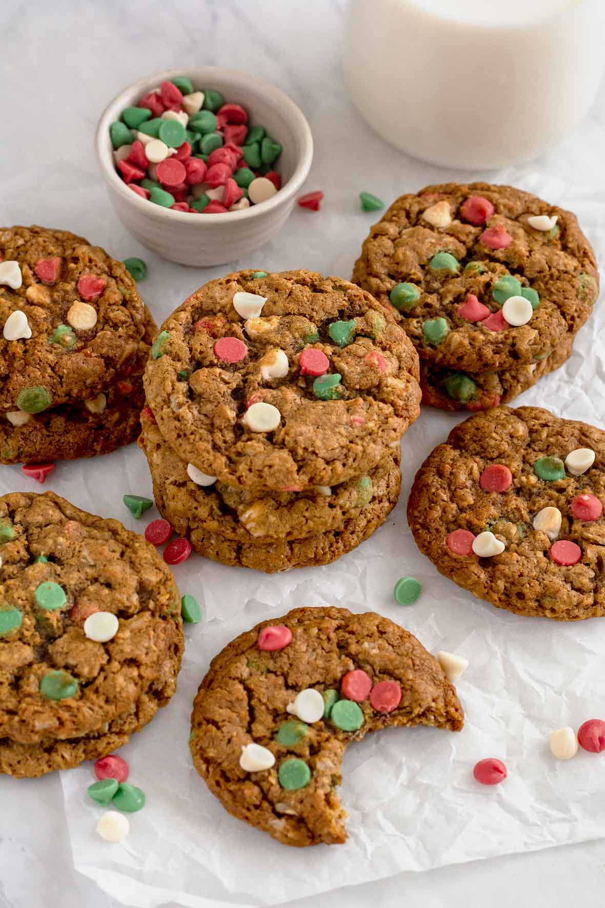 White Chocolate Gingerbread Oatmeal Cookies - Culinary Cool