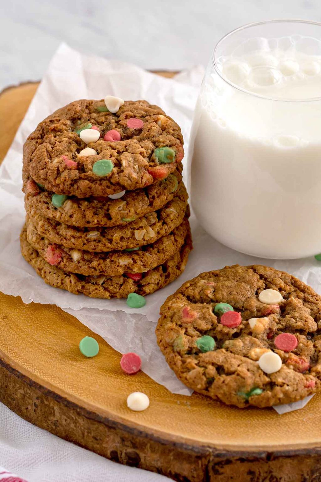 White Chocolate Gingerbread Oatmeal Cookies - Culinary Cool